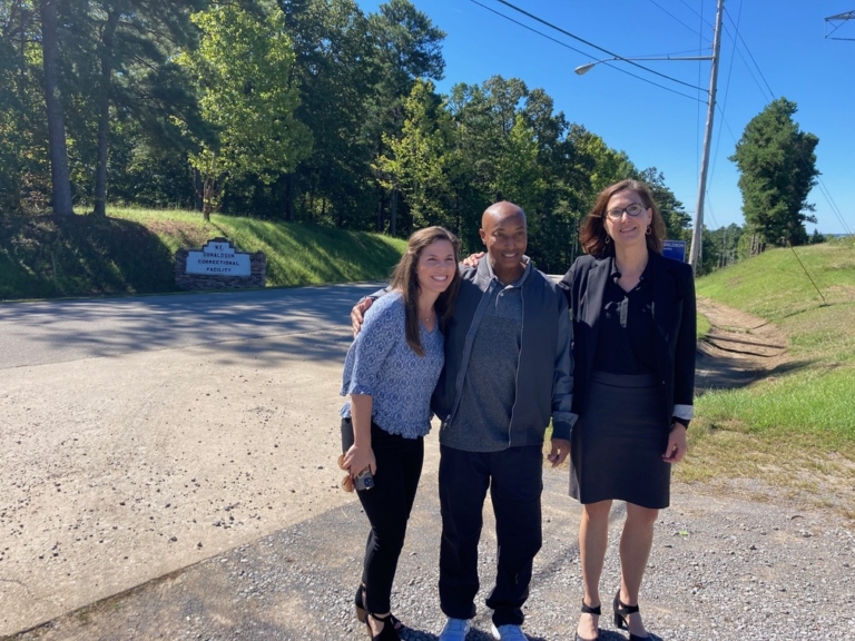 Celebrating the freedom and birthday of another Appleseed client ...